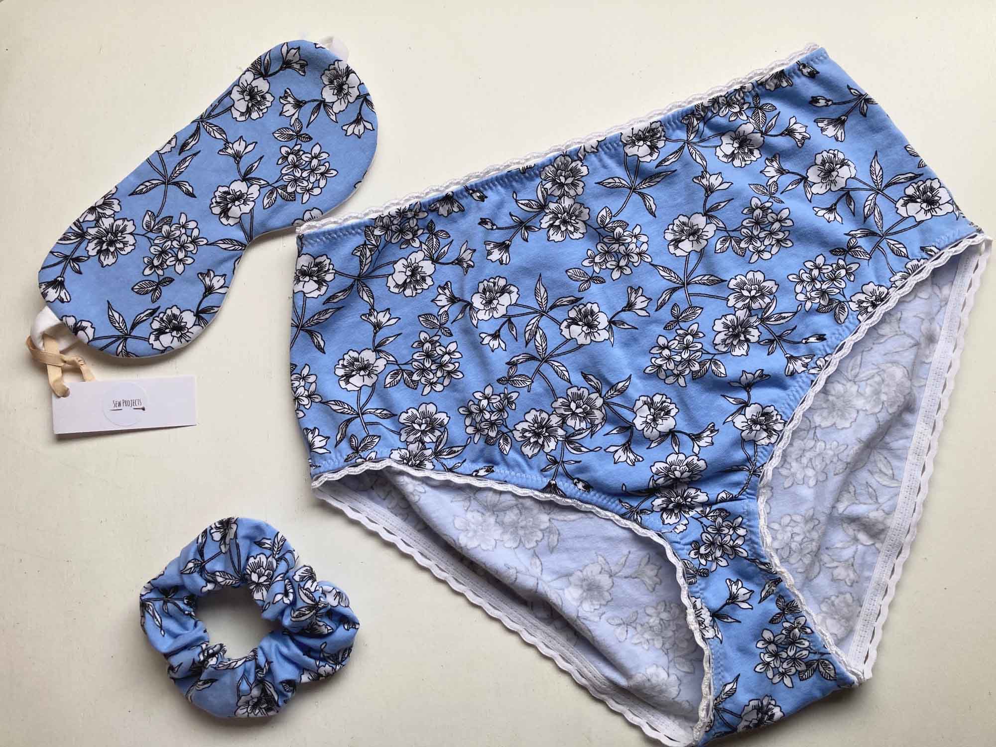 Organic Blue Floral Knicker Set - Sew Projects